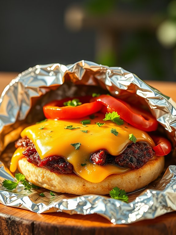 Cheese Burger Foil Packets